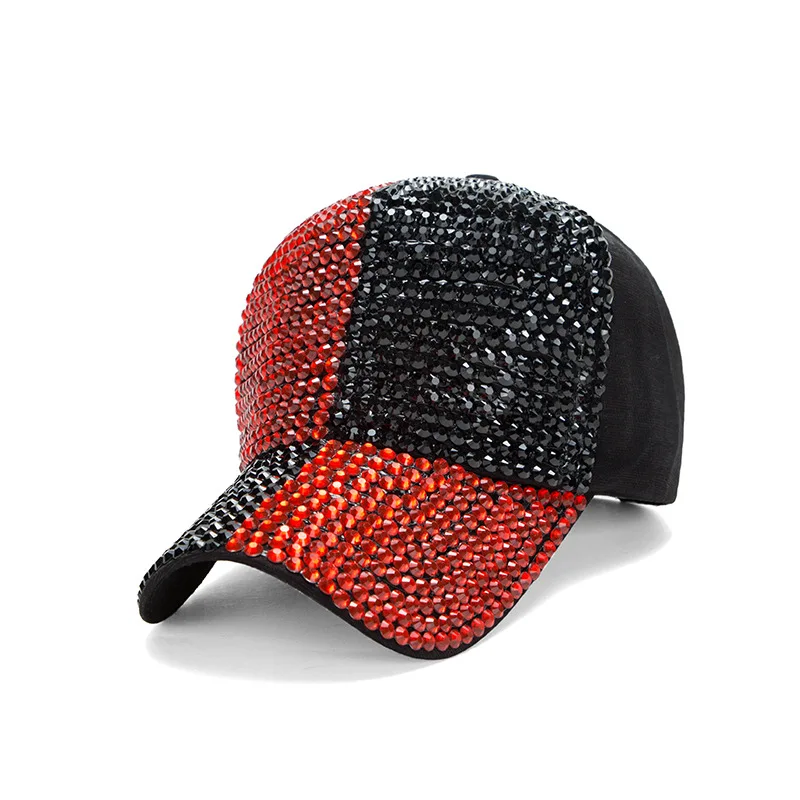 New Style Casual Bling Full Rhinestone Baseball Cap 2 Colors Adjustable ...
