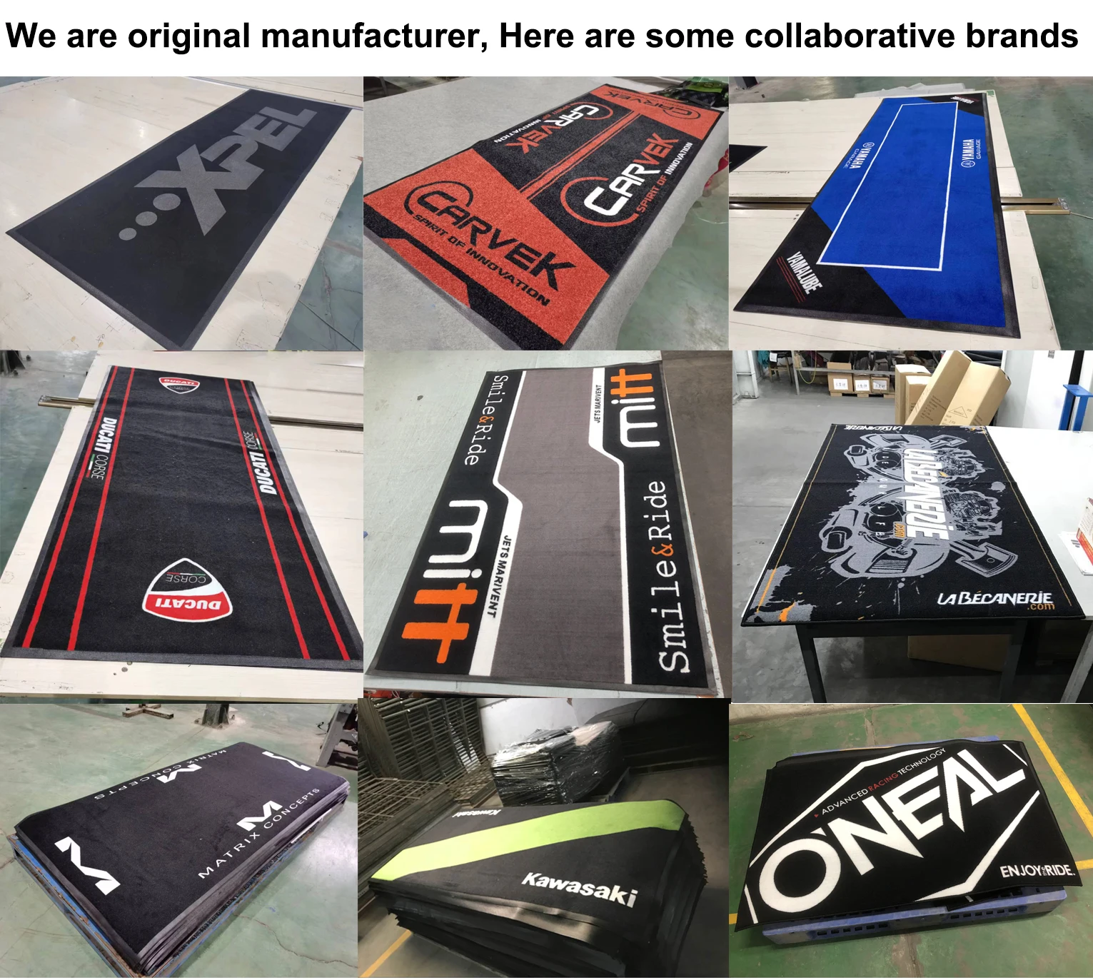 Decorative Brand Display Oil And Water Resistant Pit Mats Motorcycle ...