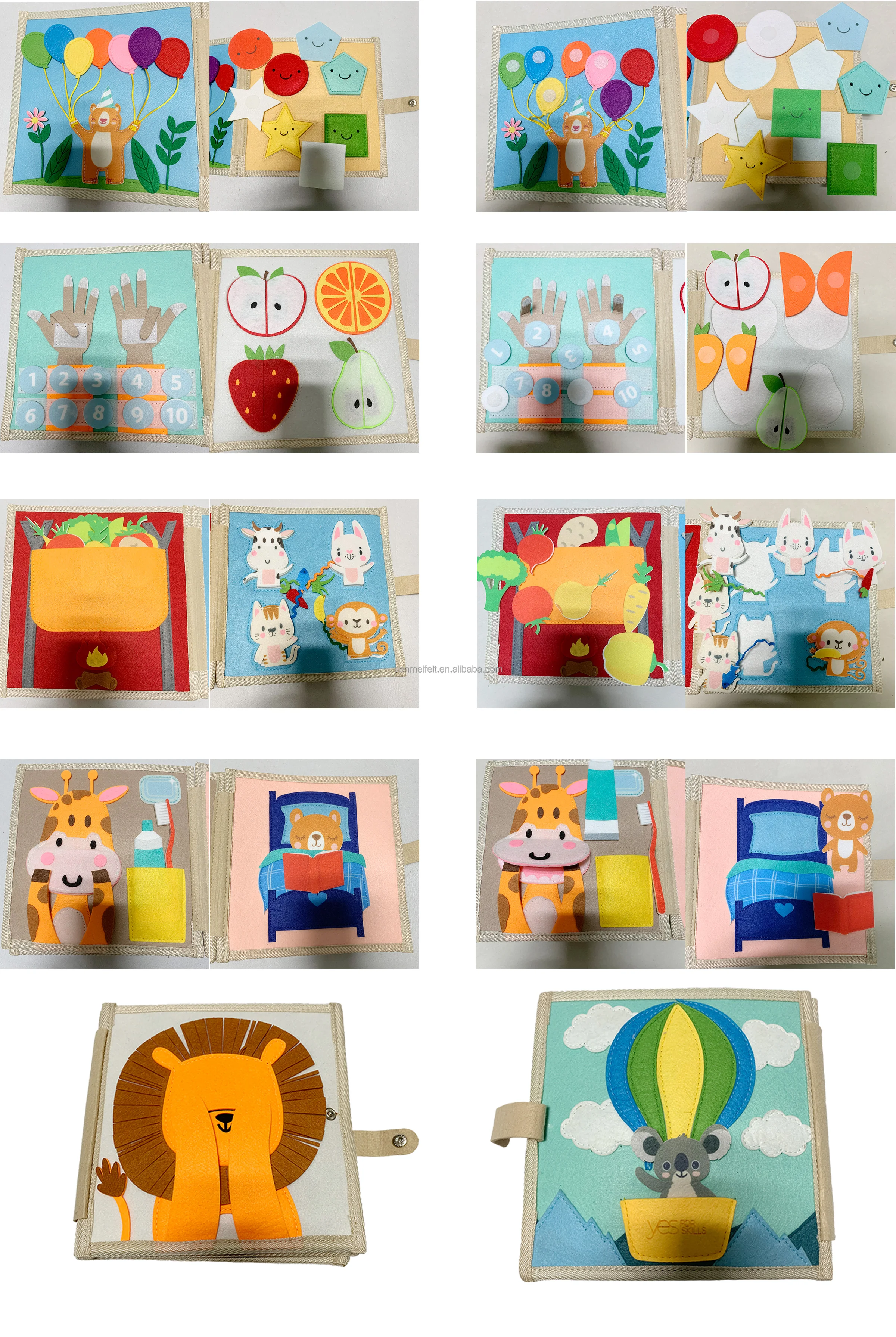 Life Skill Education Toys 3d Diy Toddler Learning Sensory Story Book ...