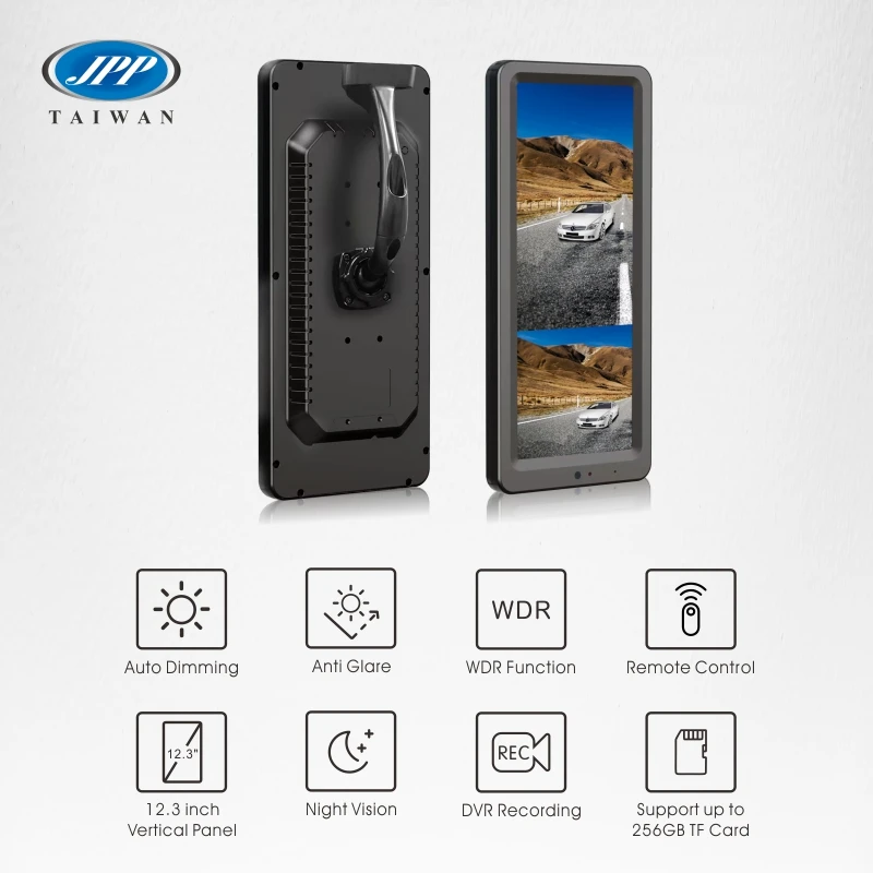 Ece-r46 & R10 Passed 12.3 Inch Ips Screen Electronics Rear View Mirror In-vehicle Monitor System ...