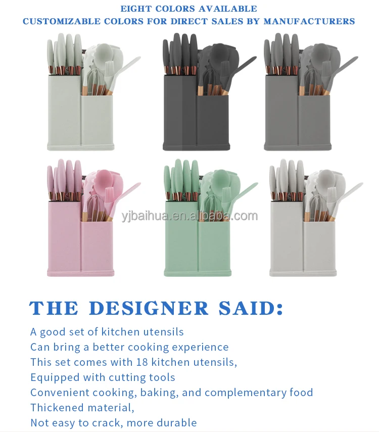19piece Set Silicone Kitchen Accessories - Durable & Sustainable