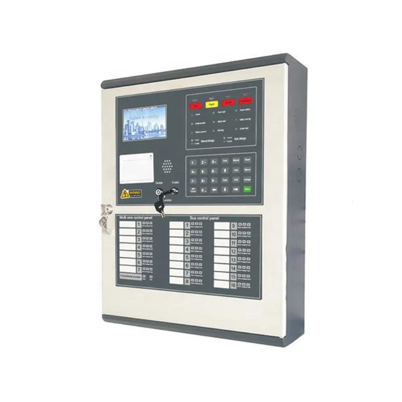 Addressable Fire Alarm Control Panel Connect to Smoke and Heat Detector ...