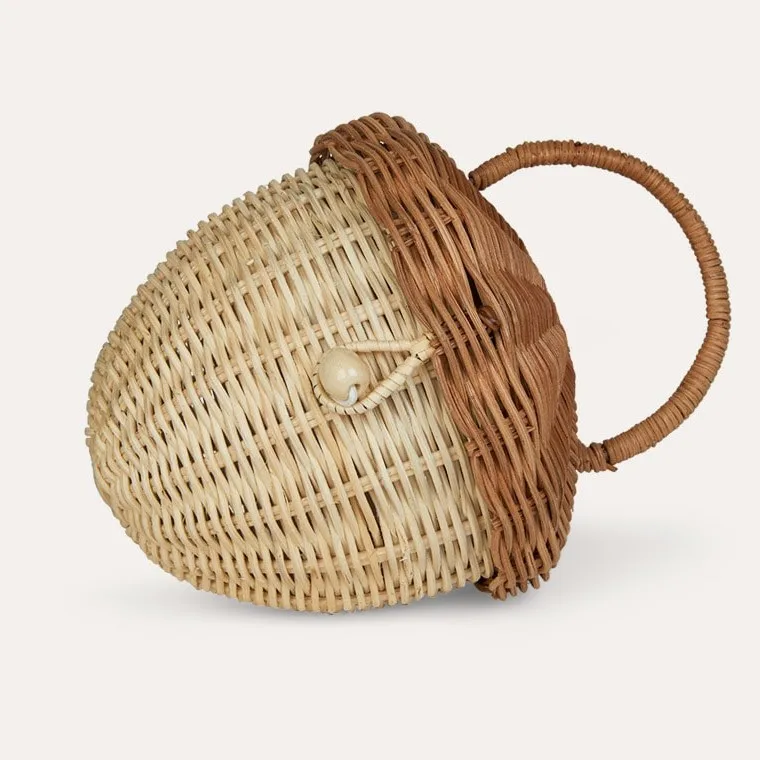 Kids Castle Play House Toys Rattan Storage Basket Bag Handmade ...