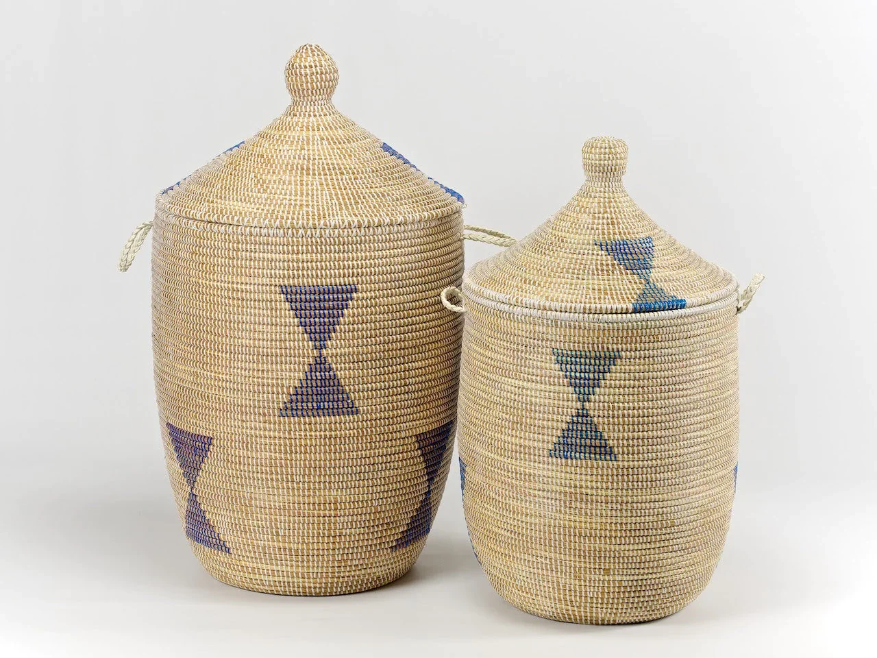 Colorful Straw Seagrass String Laundry Hamper Baskets For Storage ...