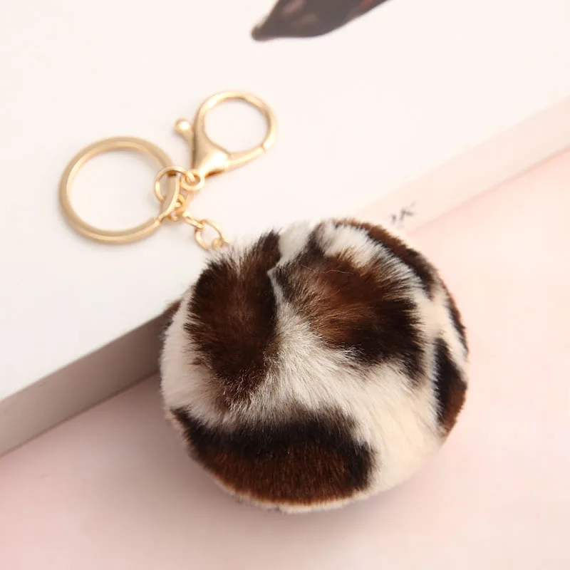 Furry Puff Ball Faux Rabbit Fur Ball Pom Pom Keychain For Women And Girls - Buy Rabbit Furs Ball ...