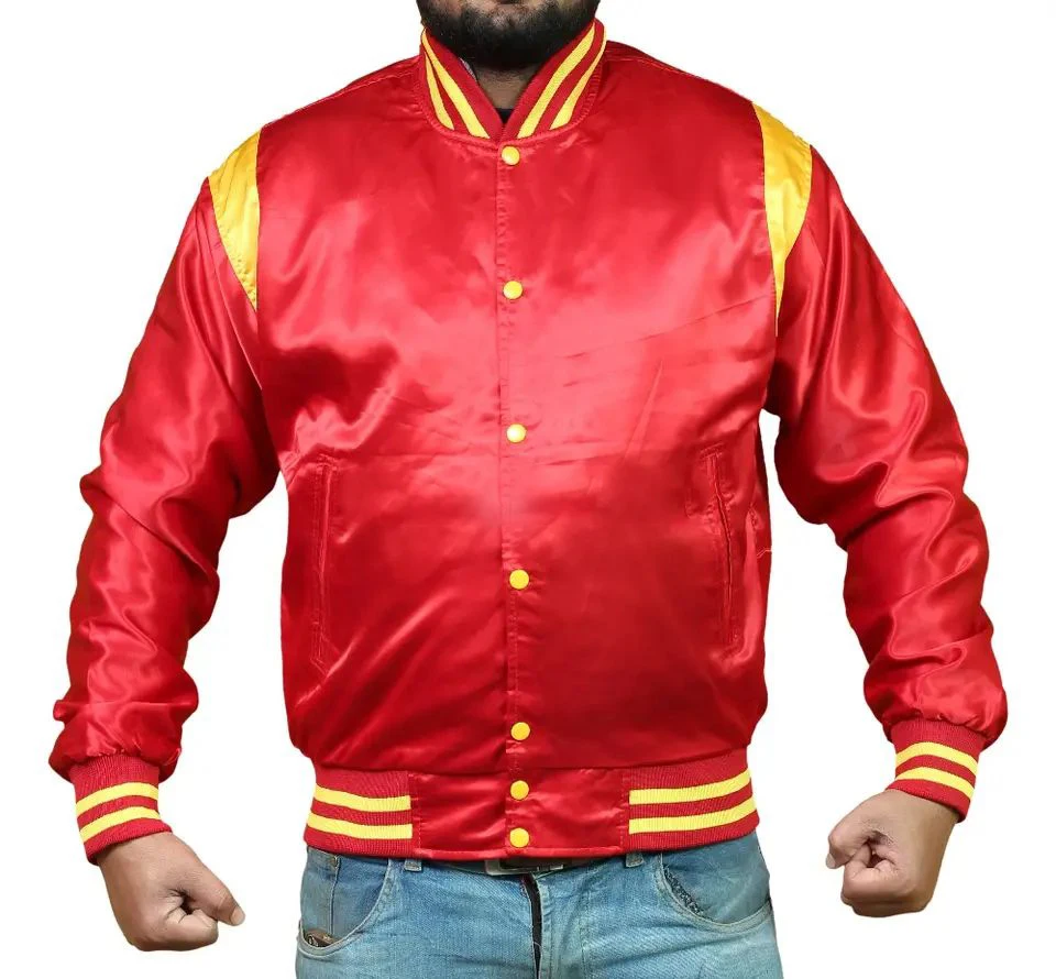 Women Classic Cropped Custom Bomber Jacket Satin Baseball College ...