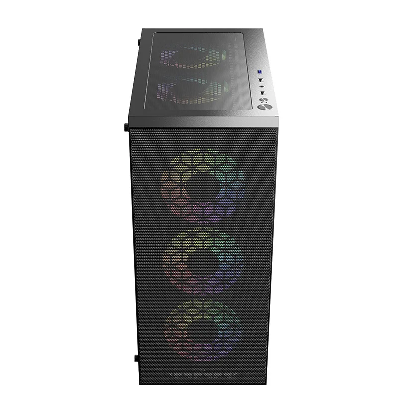 Atx M-atx Full Tower Gaming Computer Case Desktop Tempered Glass Side ...