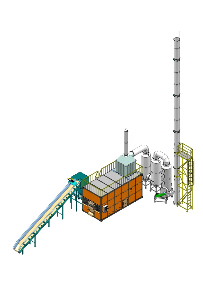 Municipal Solid Waste Incinerator Cnc-800a Wattage 800kg/h Plant ...