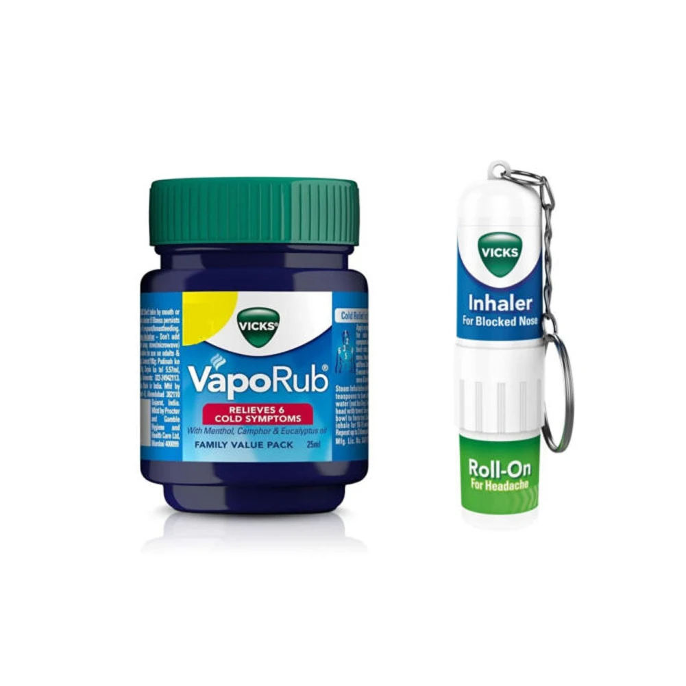 Vicks Vaporub Inhaler Babyrub Cough Drops Vapopads Soothing Menthol ...