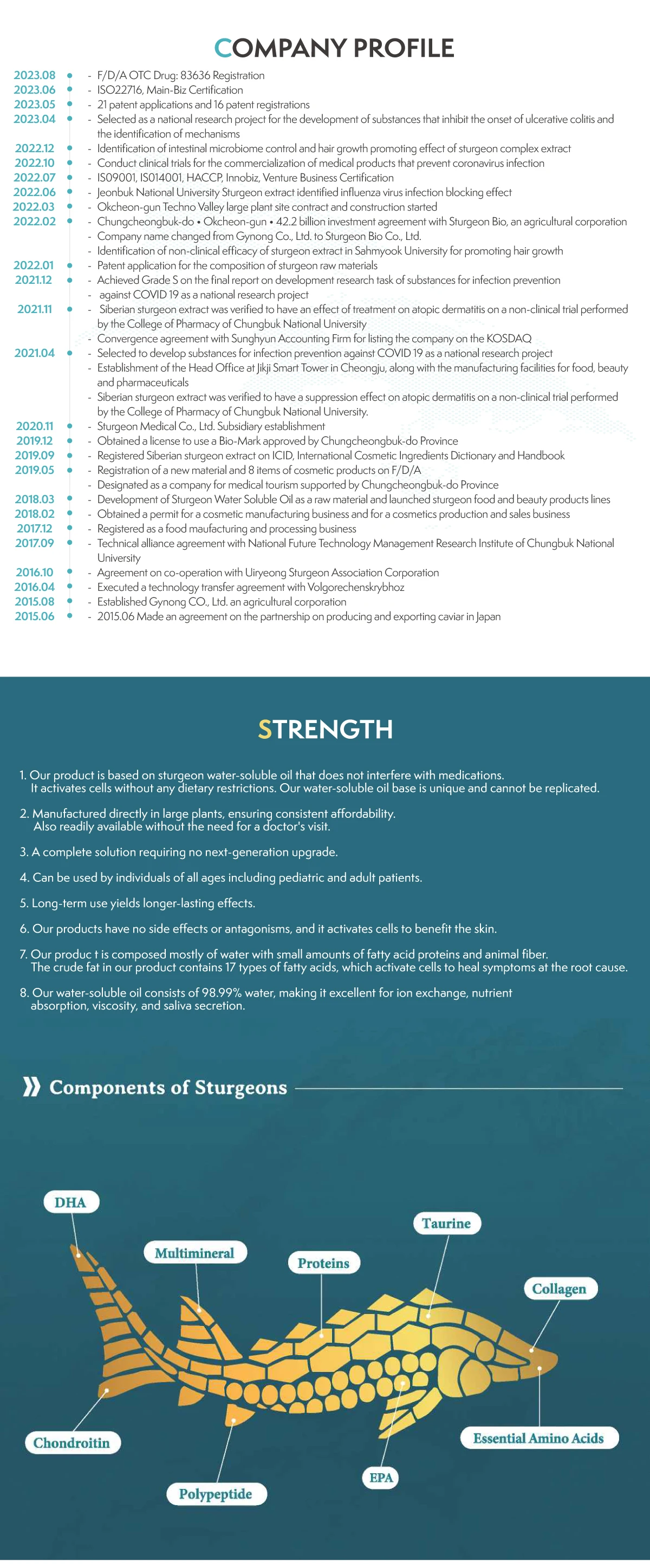 Korean Premium Face Cream Sturgeon Extract Moisturizing Functional The ...