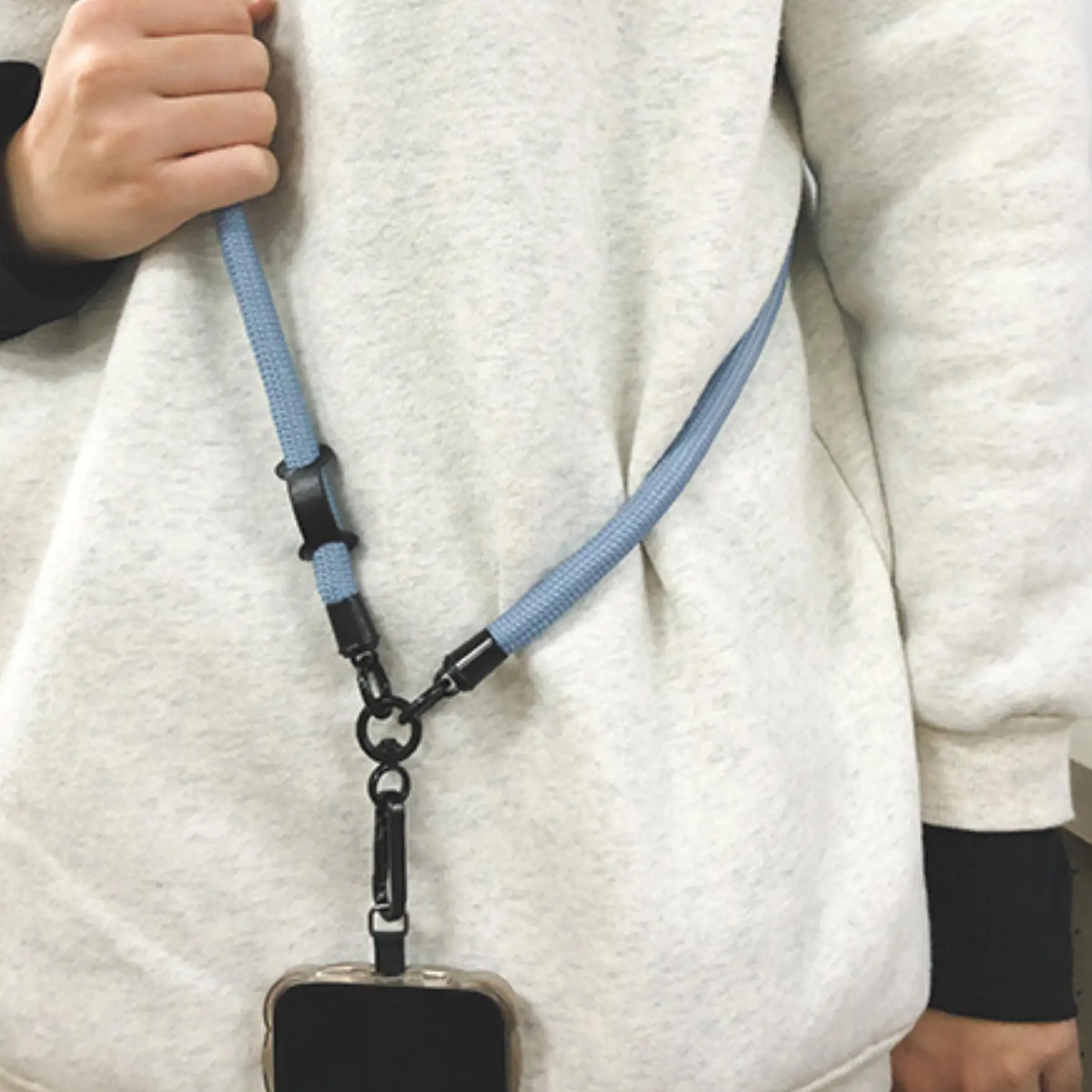 Custom Brand Logo Smartphone Patch Tab With Polyester Phone Case Strap ...