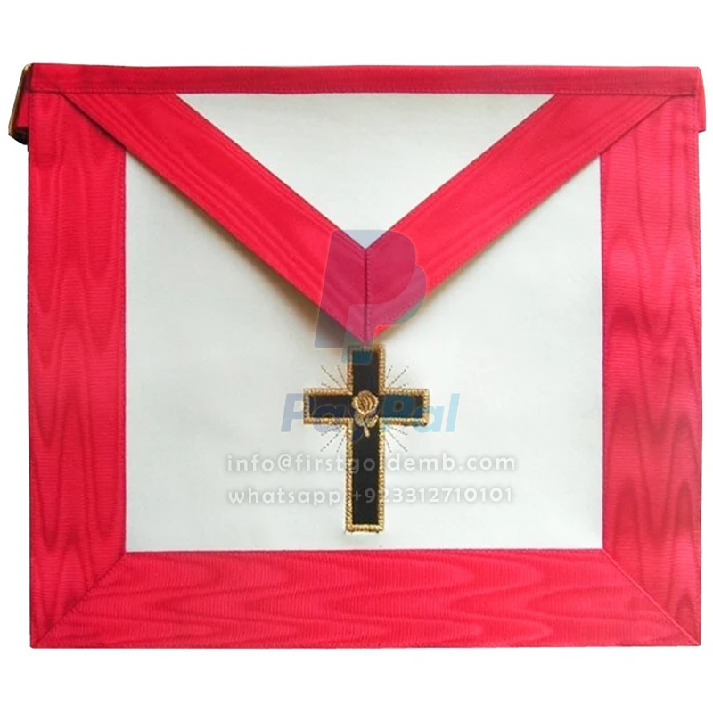 18th Degree Scottish Rite Apron - White & Red Moire - Buy 13th Degree Scottish Rite Apron Aasr ...