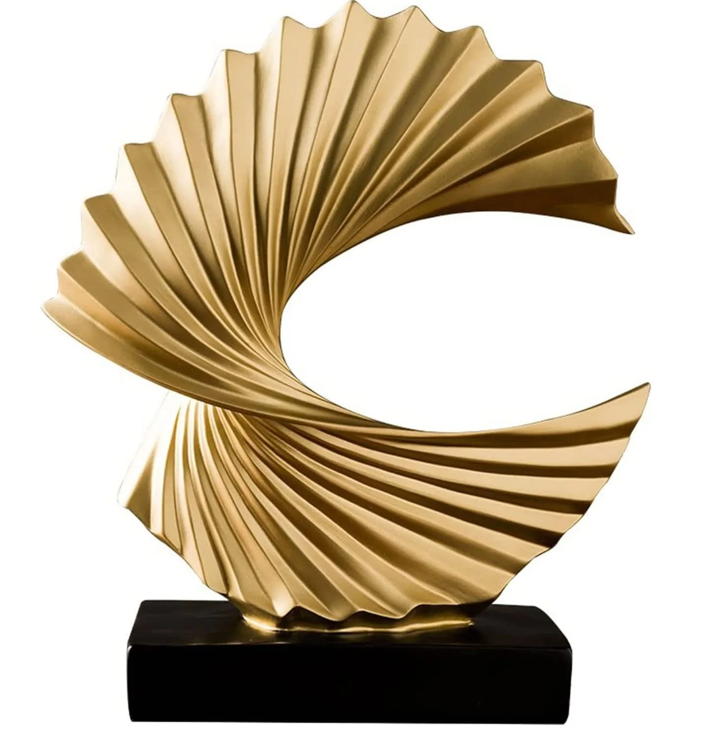 Modern Sculpture Golden Abstract Resin Statue Retro Home Decoration ...