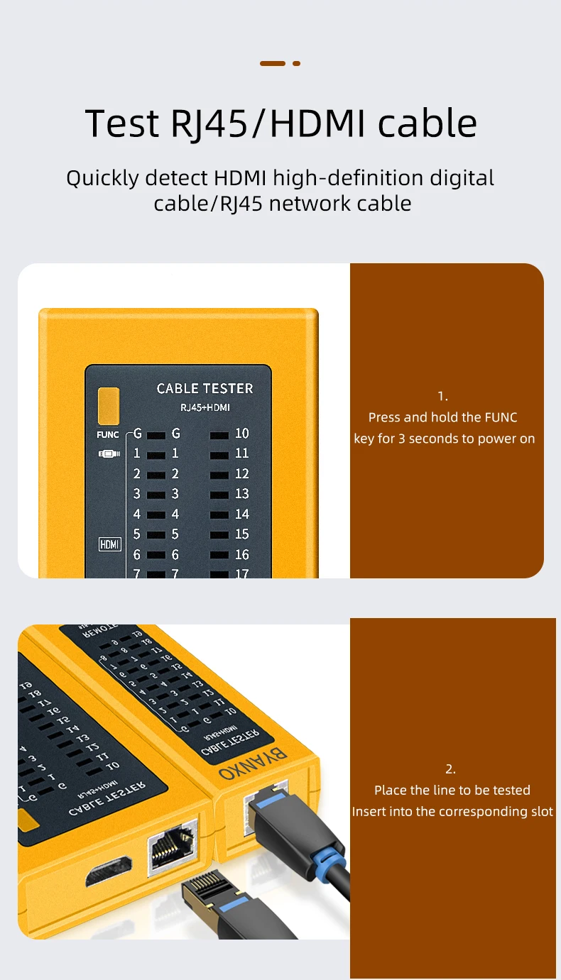 RJ45 Network Cabling Tester - High Precision & Reliability