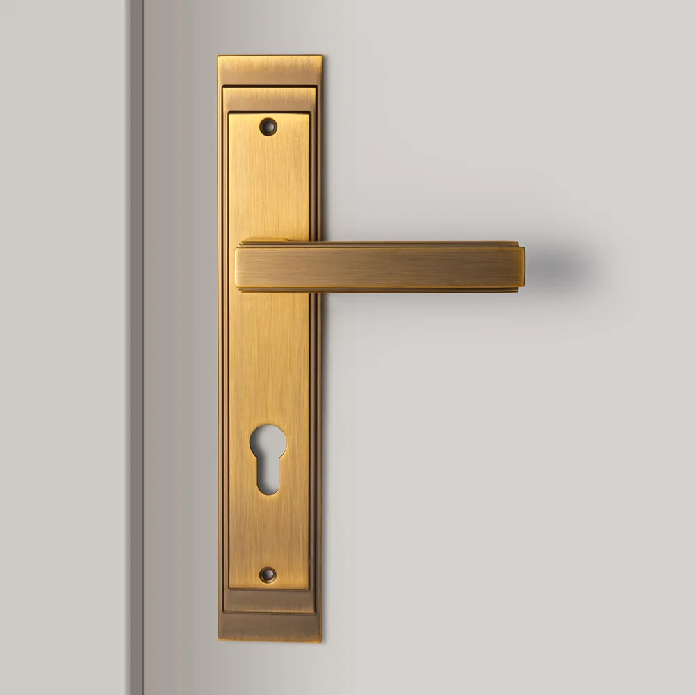 Goo-ki Classic Design Panel Yellow Satin Bronze 85 Hole Pitch Zinc ...