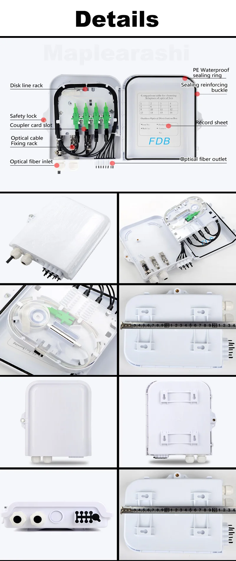 FTTH Terminal Box - 8 Core Fiber Optic Distribution Box