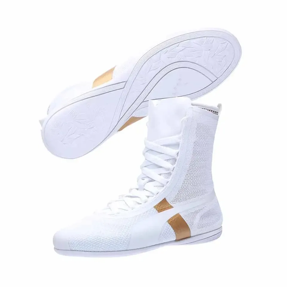 Best Boxing Wear Shoes For Wrestling Or Kick Boxing In White Color With ...