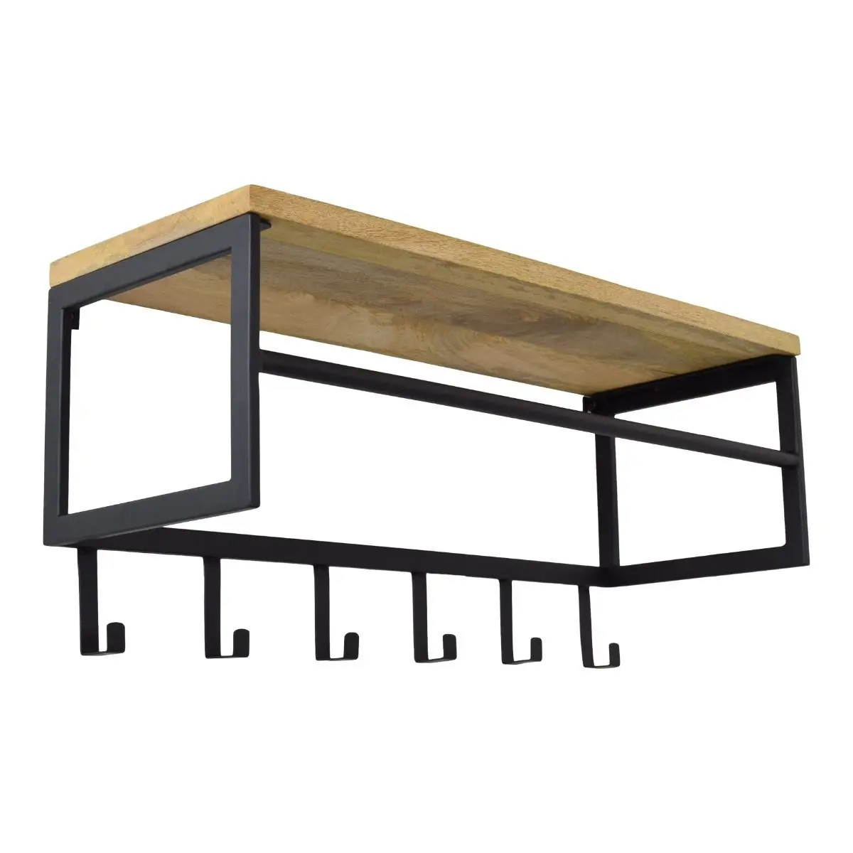 Made In India Wall Rack With Top Garde Metal Frame & Wood Made Rack For ...