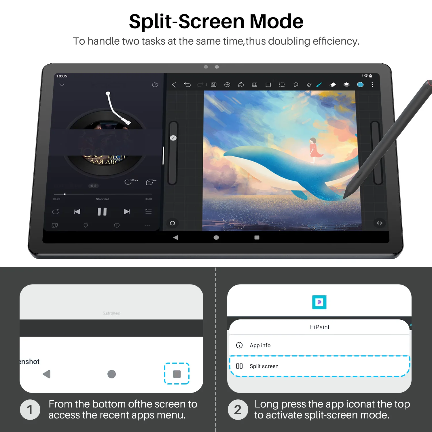 Huion 10.95 Inch Portable Drawing Slate - All-in-One Kamvas