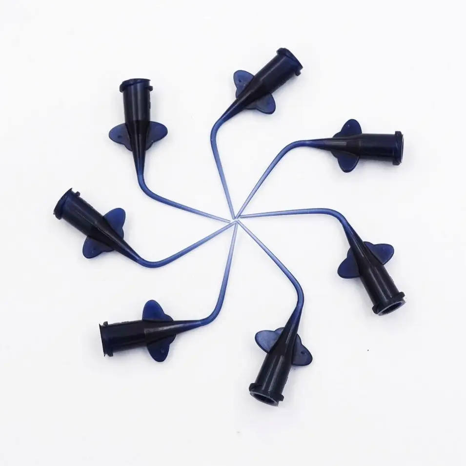 Disposable Plastic Long Curved Dental Needle Capillary Syringe ...