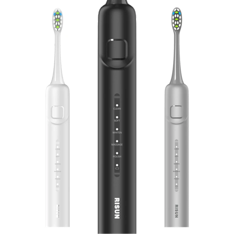 牙齿美白电动牙刷自动清洁牙齿5种模式充电防水声波牙刷 - Buy 声波牙刷,Oem定制标志私人标签口腔卫生电子电动电动牙刷声波牙刷,廉价工厂 ...
