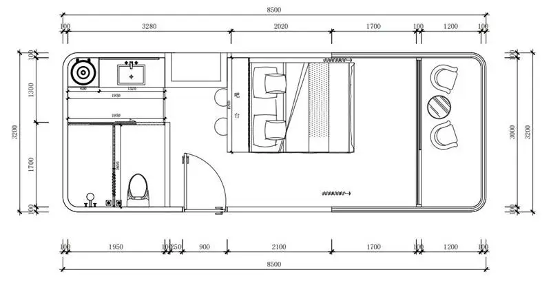 Volferda Home Tiny House Space Capsule - Stylish & Durable