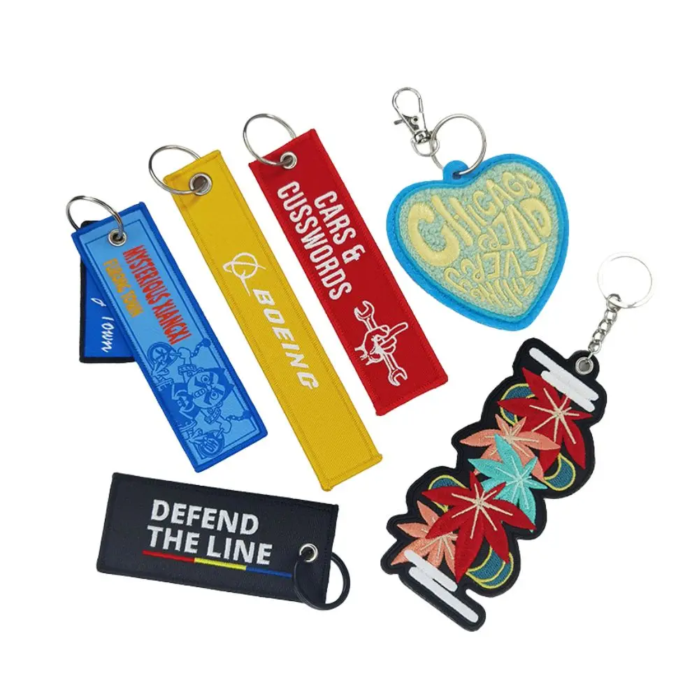 Bespoke Custom Shape and Size Promotional Embroidery Keychain Patch ...