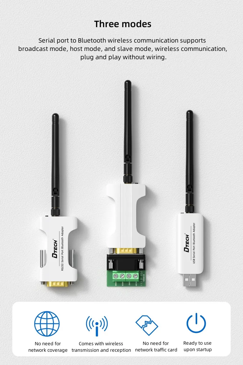 DTECH IOT5064B Smart Data Logger - RS232 Serial BT Adapter