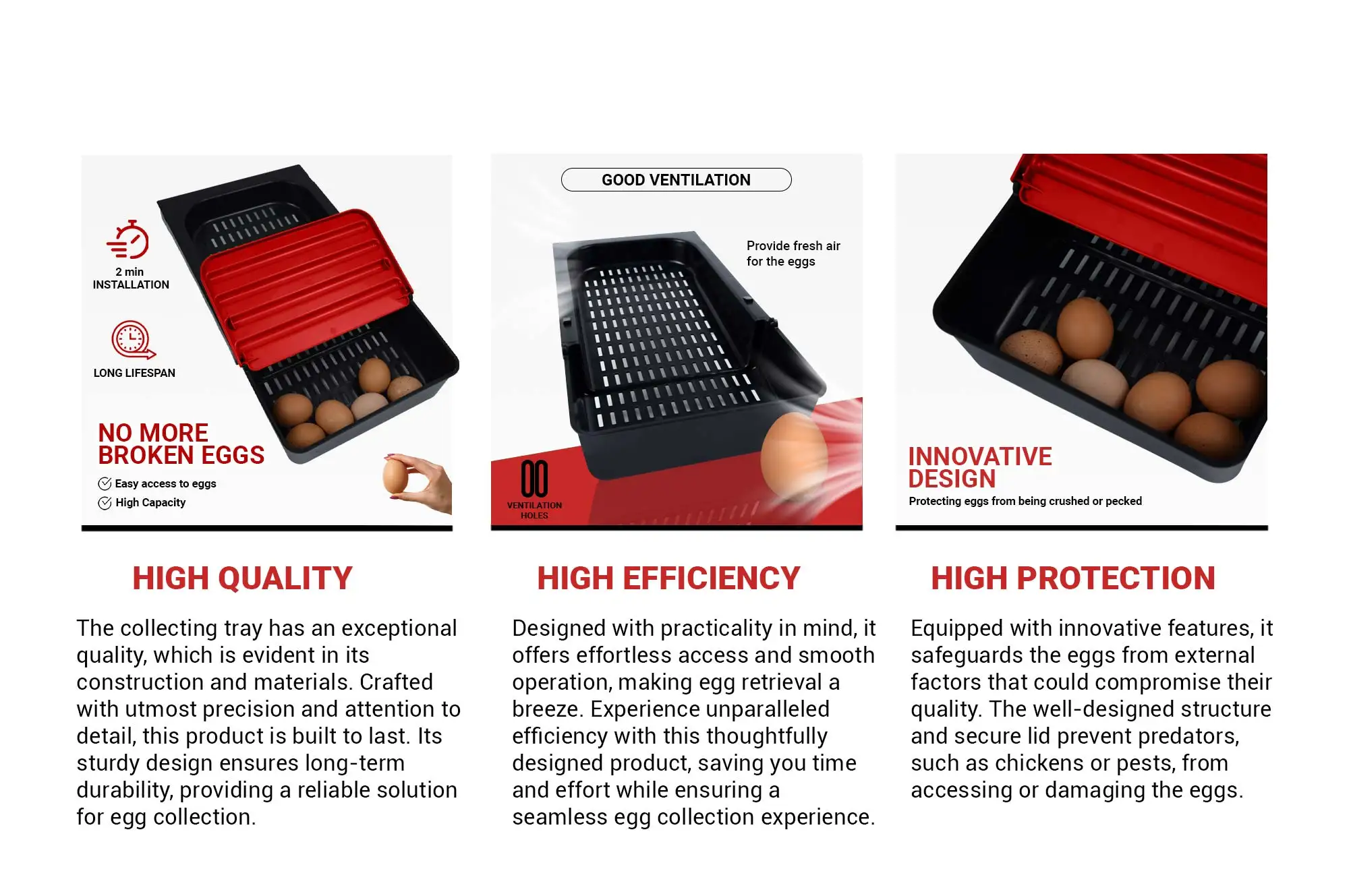 Nestomatic Roll Away Nest Box Egg Collecting Tray - Easy & Efficient