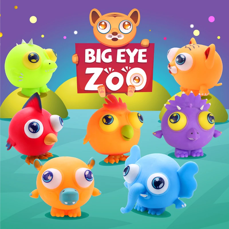 Novelty Cute Animal Supermarket Toy Tiger Elephant Light-up Puffer Ball ...