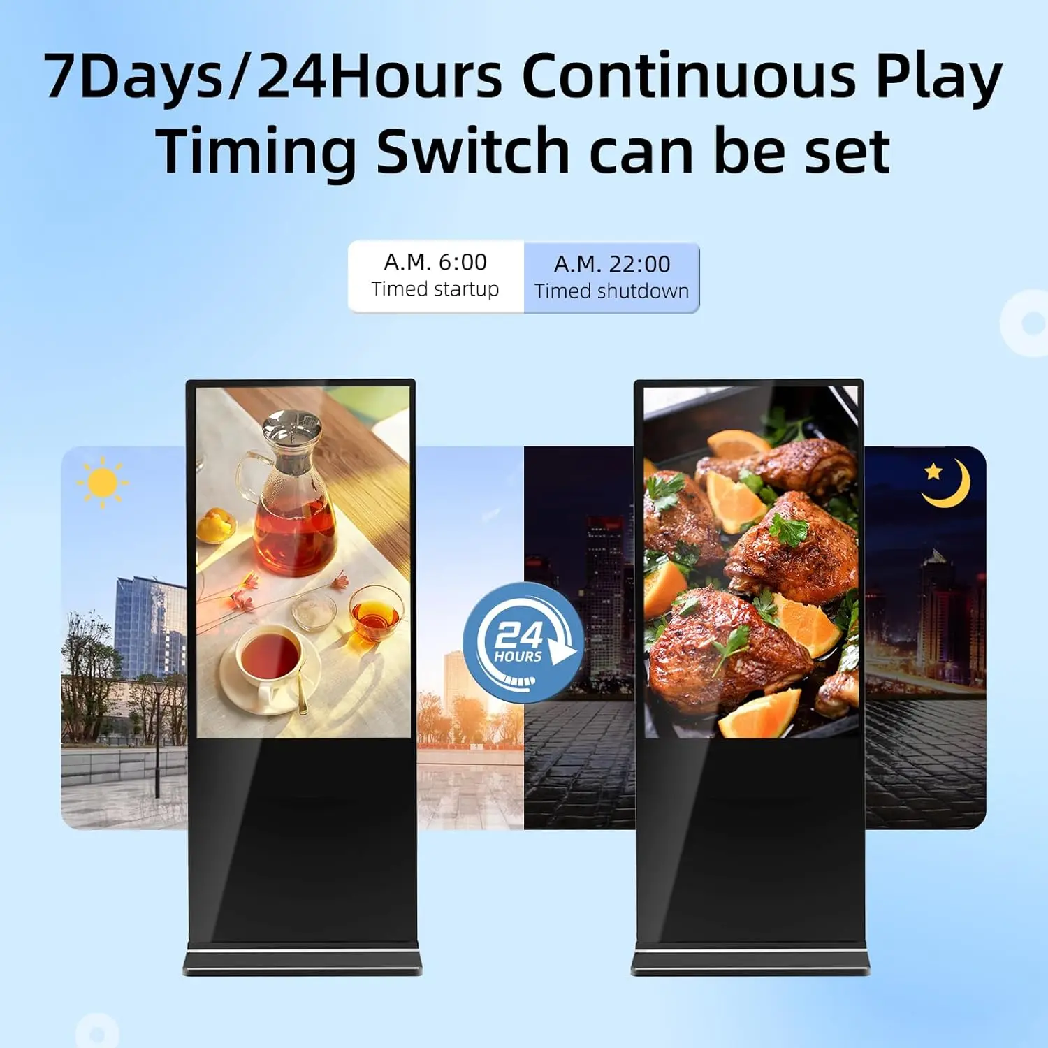 Portable Movable Digital Signage Network E-poster Lcd Advertising ...