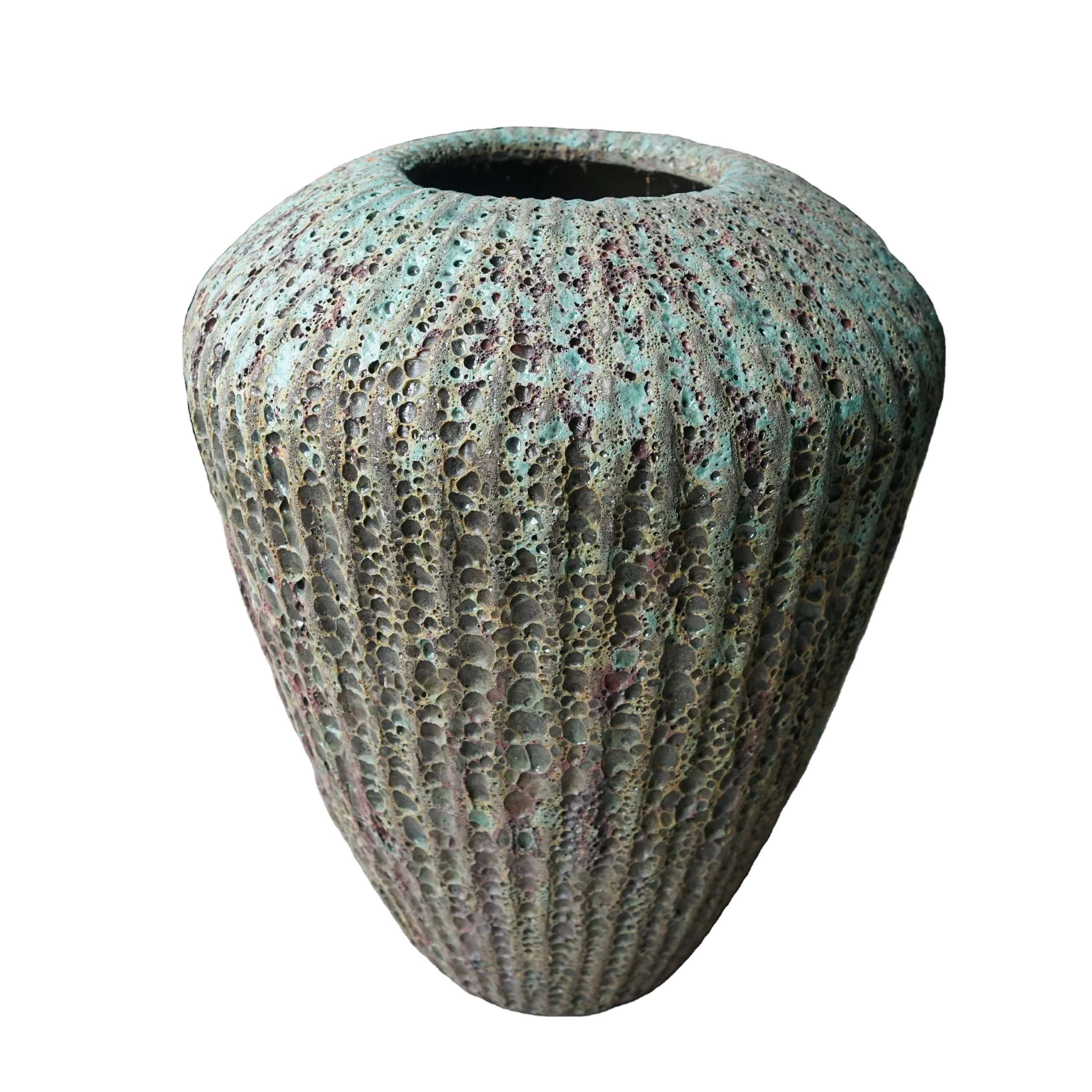 Pottery Tall Ceramic Vietnam Atlantic Style Green Ceramic Pot OCR76TPS1 ...