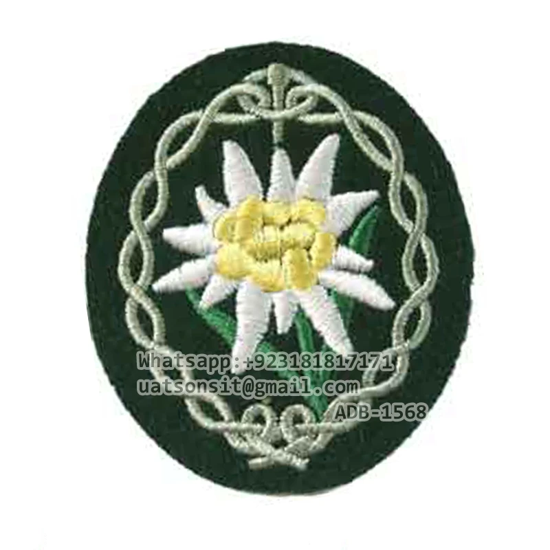 Ww2 German Uniform Gebirgsjager Edelweiss Sleeve Badge By Adb Export ...