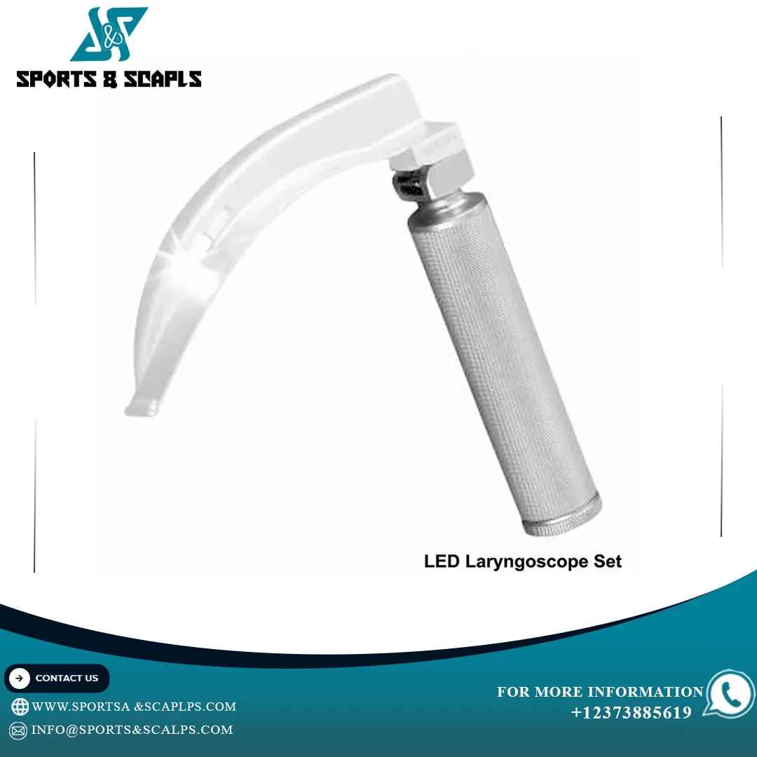 Led Light Brand New Adult Laryngoscope With 4 Blades Stainless Steel ...