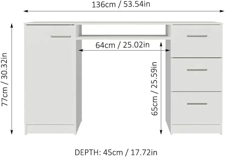 Modern High Quality Metal Computer Desk for School & Workshop Multi-Use ...