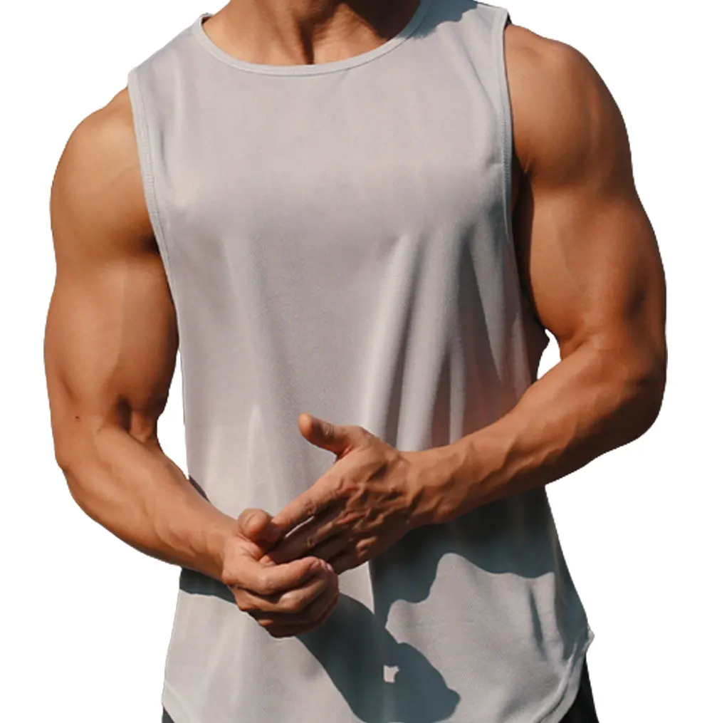 Men Bodybuilding Tank Tops Gyms Workout Fitness Cotton Sleeveless Shirt ...