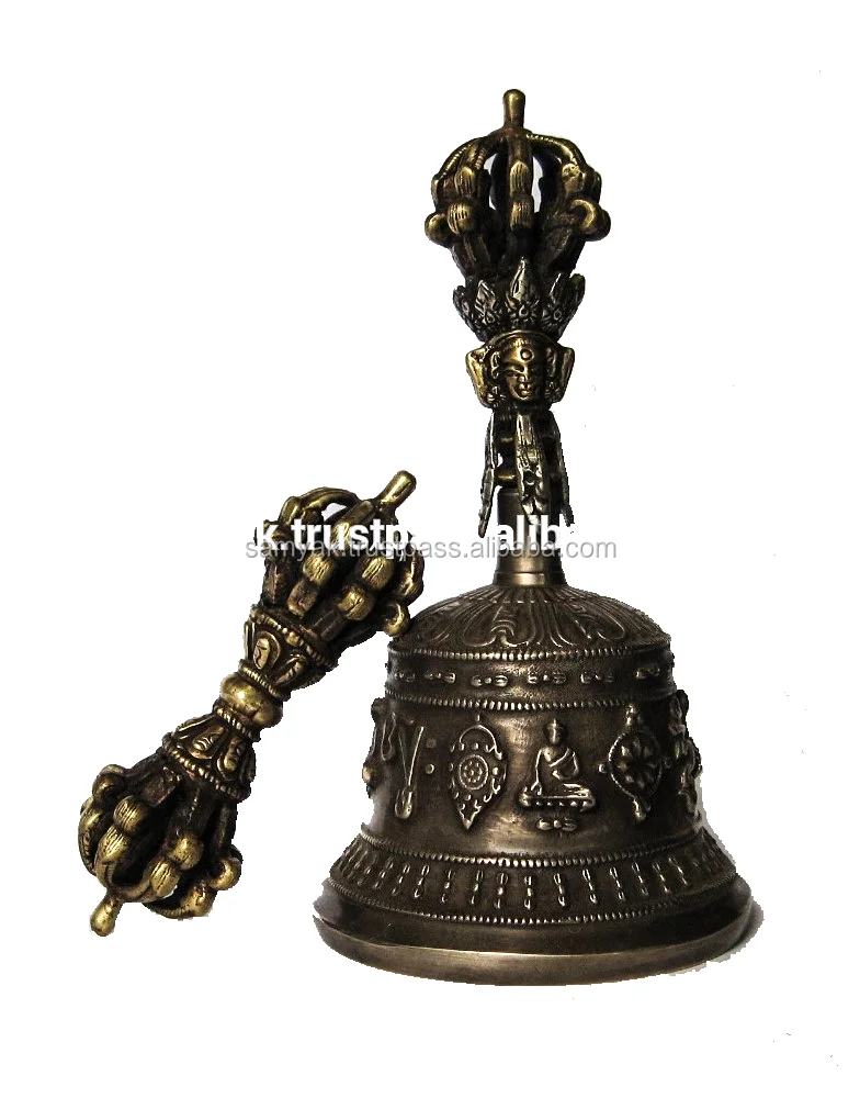 Handmade Tibetan Bell And Dorje For Focusing And Concentration During ...