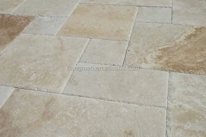 Brushed Surface French Pattern Design Coffee Travertine