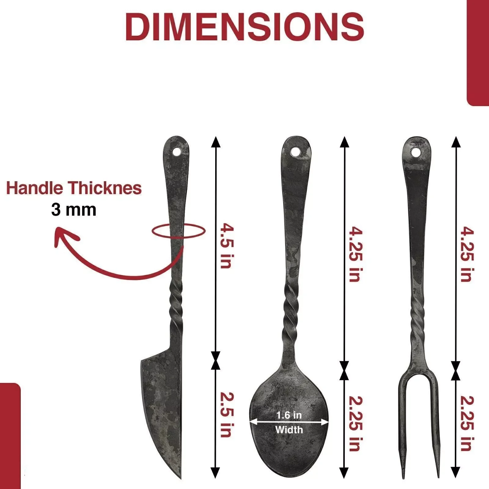 Handmade 2025 Medieval Viking Flatware Spoon Set Hot Sale Leather Pouch ...