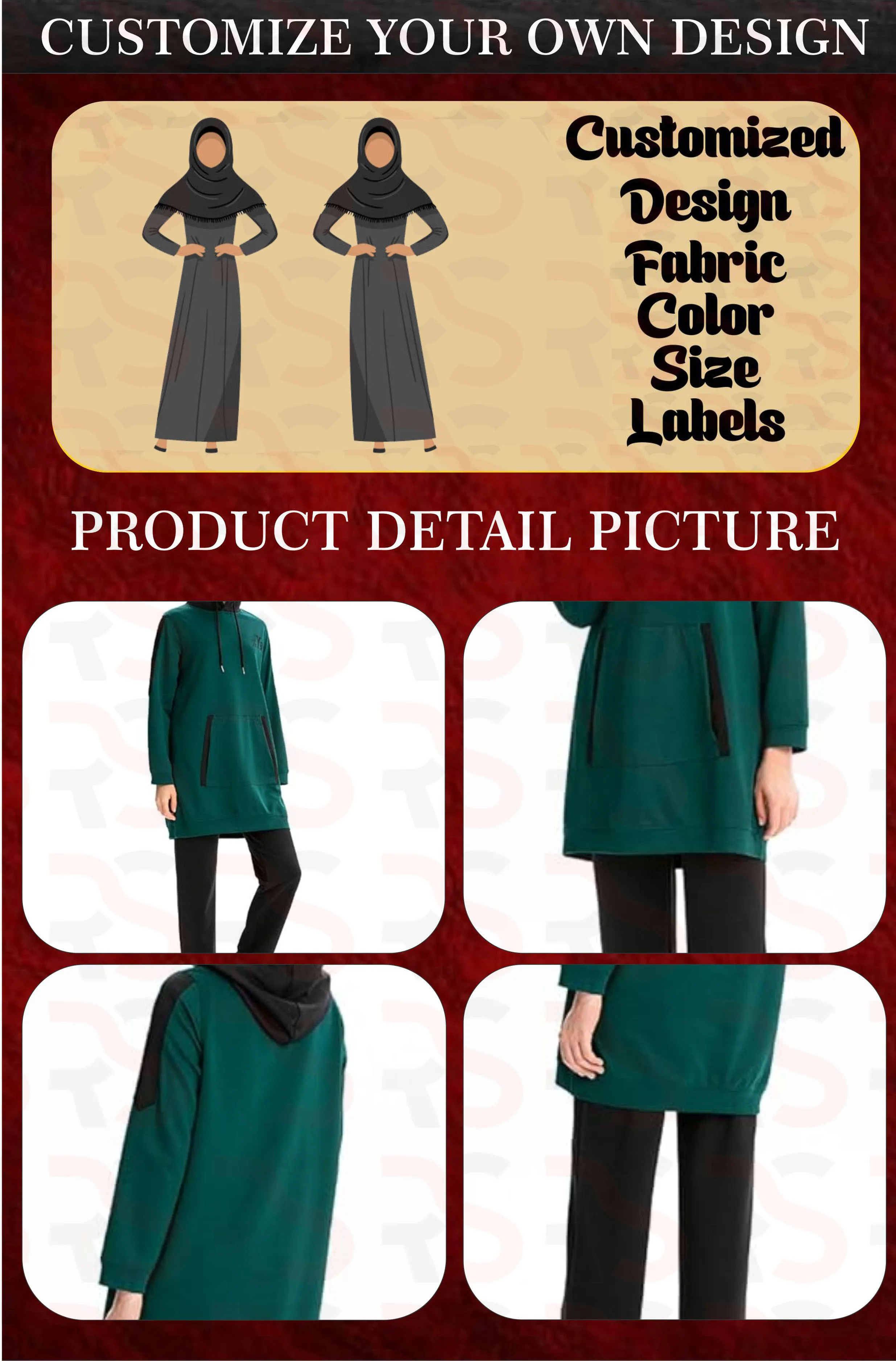 Islamic Women Tracksuit 2024 New High Quality Muslim Sports Wear Full ...