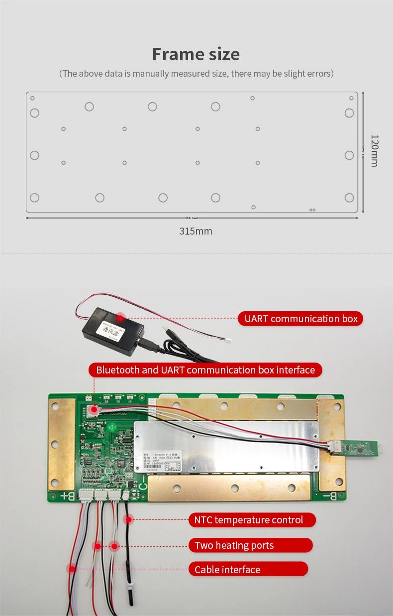JBD Smart Lithium BMS 12V 150A - High Voltage Battery Management