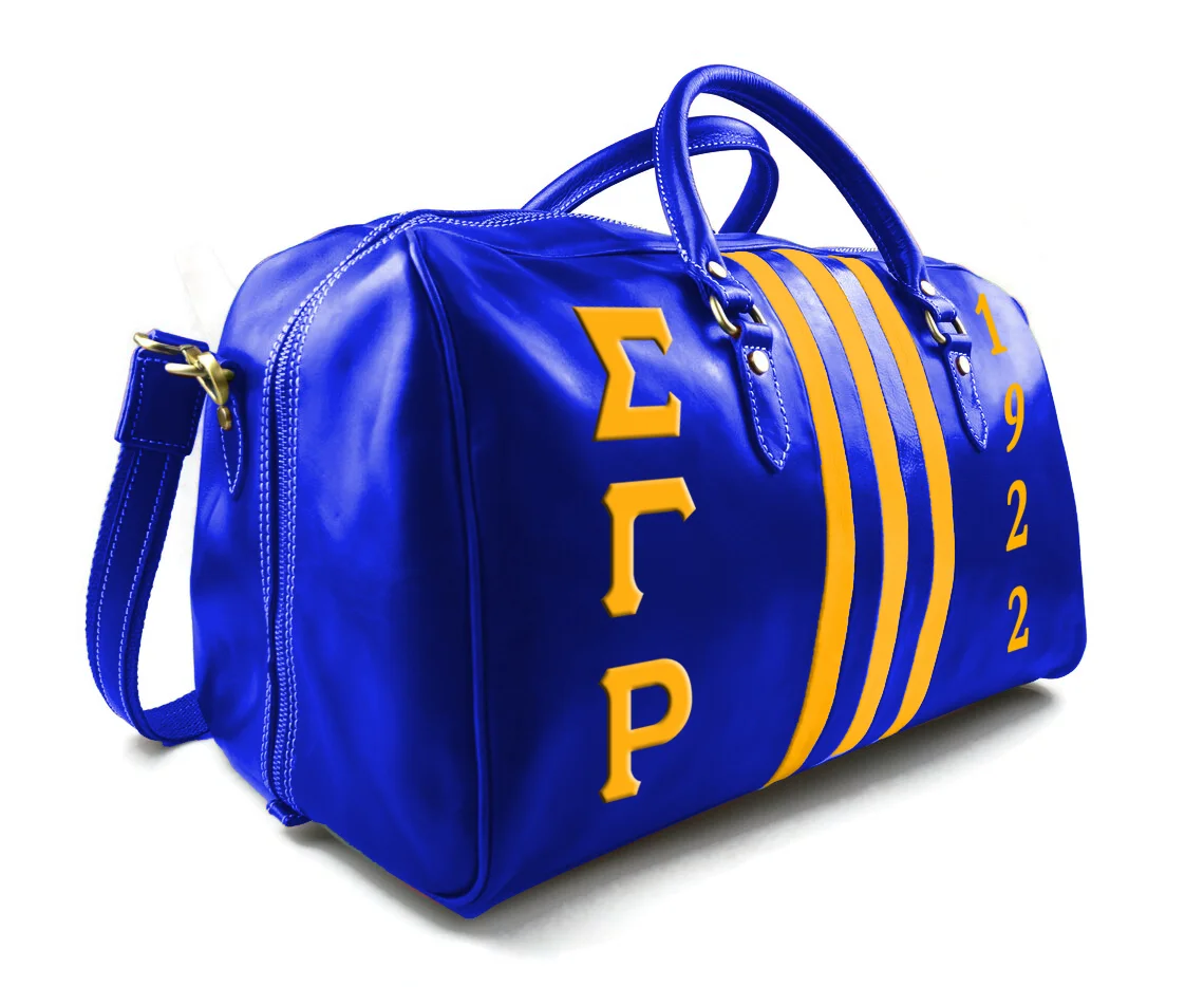 Sigma Gamma Rho Bags - Durable DST Duffel in Faux Leather
