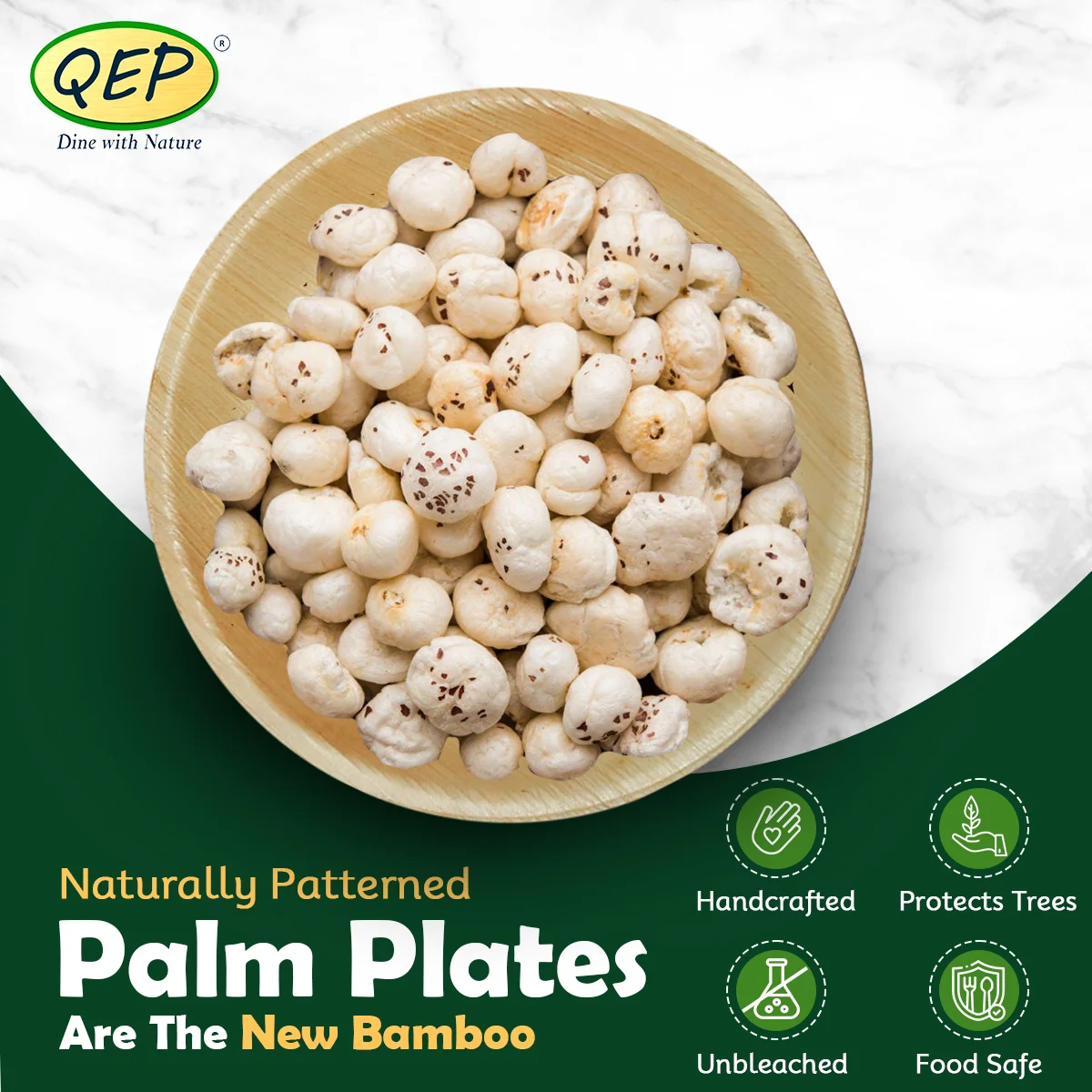 Palm Leaf Disposable Plates -100% Biodegradable & Natural Bamboo Plates ...