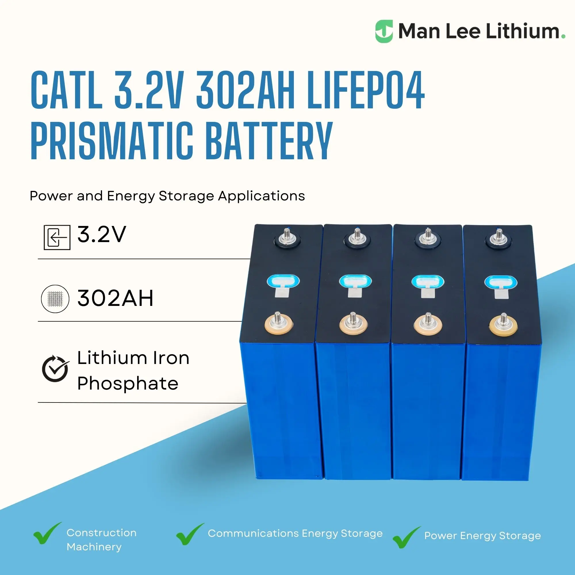 CATL 3.2V 302Ah LiFePO4 Prismatic Battery Cell Specification| Alibaba.com