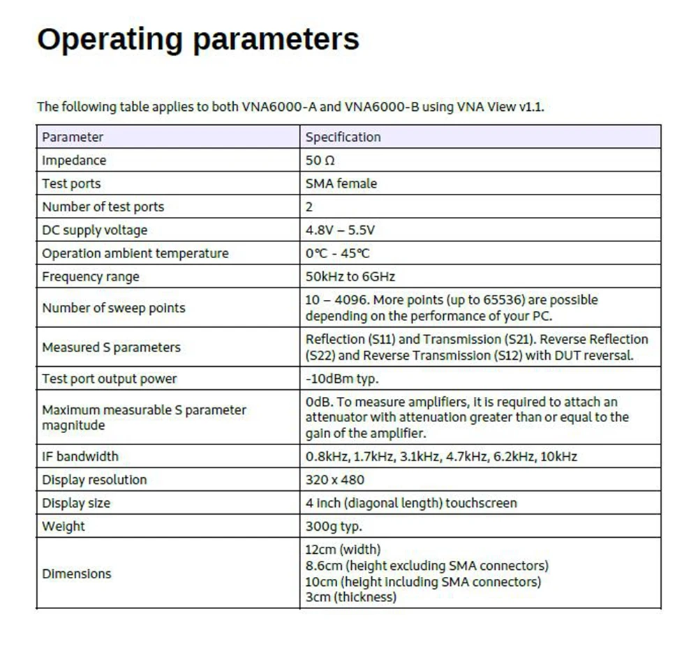 VNA6000-B Vector Network Analyzer - High Performance & Portability