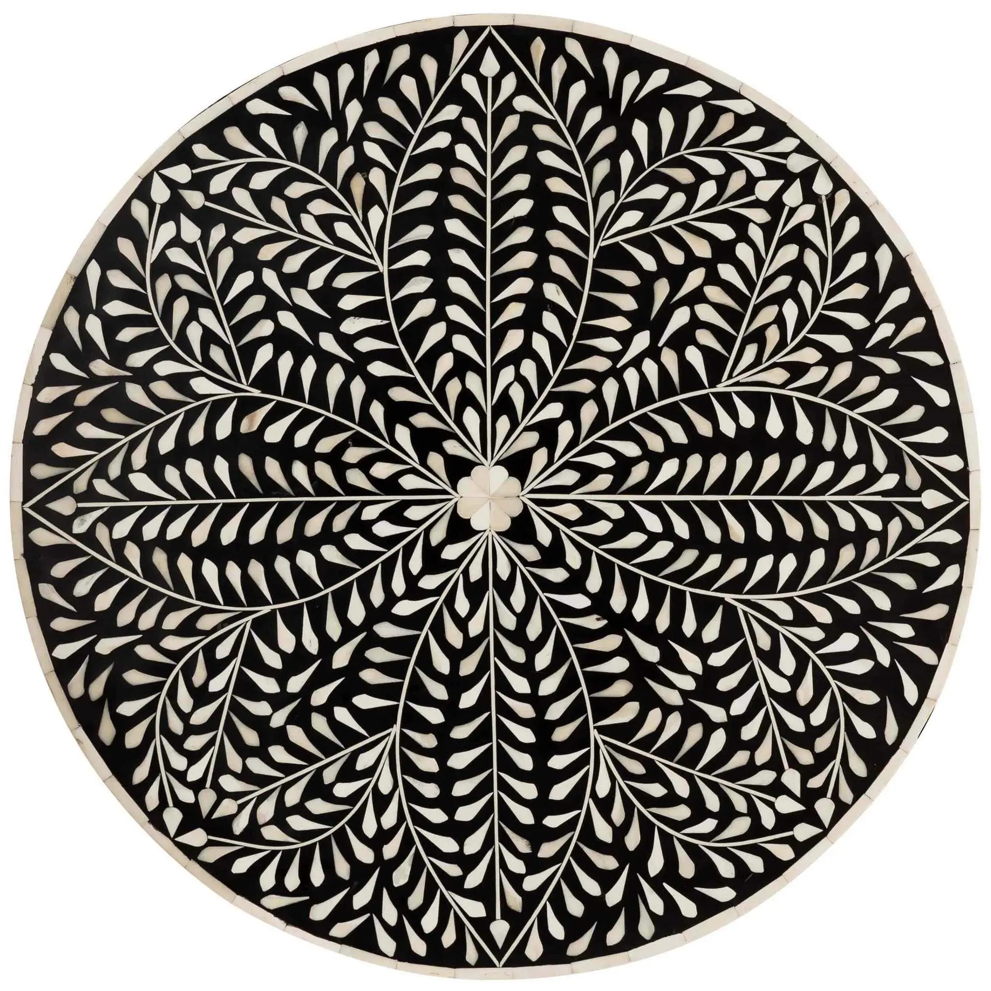 Black White Wooden Mirror Frame Design Bone Inlay Decorative Framed ...