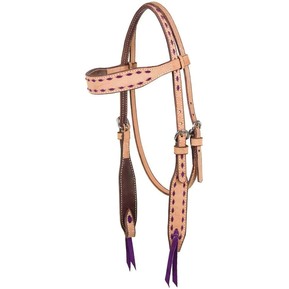 Hand-tooled Leather Western Saddle Headstall Equestrian Horse Riding ...
