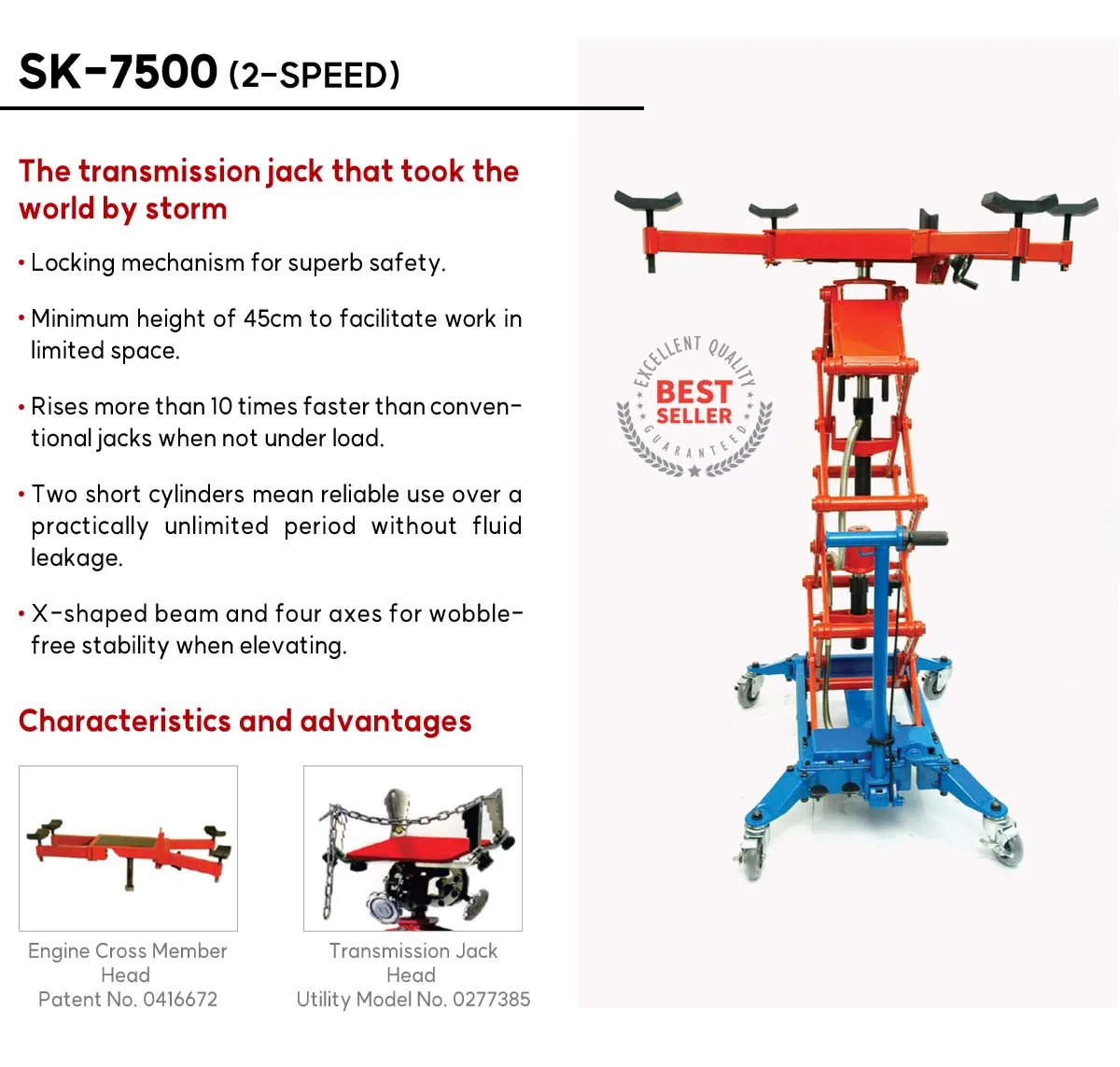 Jacktech SK-7500 Hydraulic Vehicle Lift - Wholesale Price