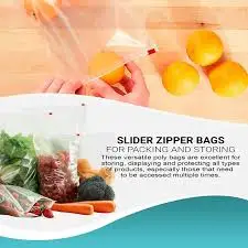 Zipper Lock Grocery Fruit Vegetable Packing Supermarket Shopping ...