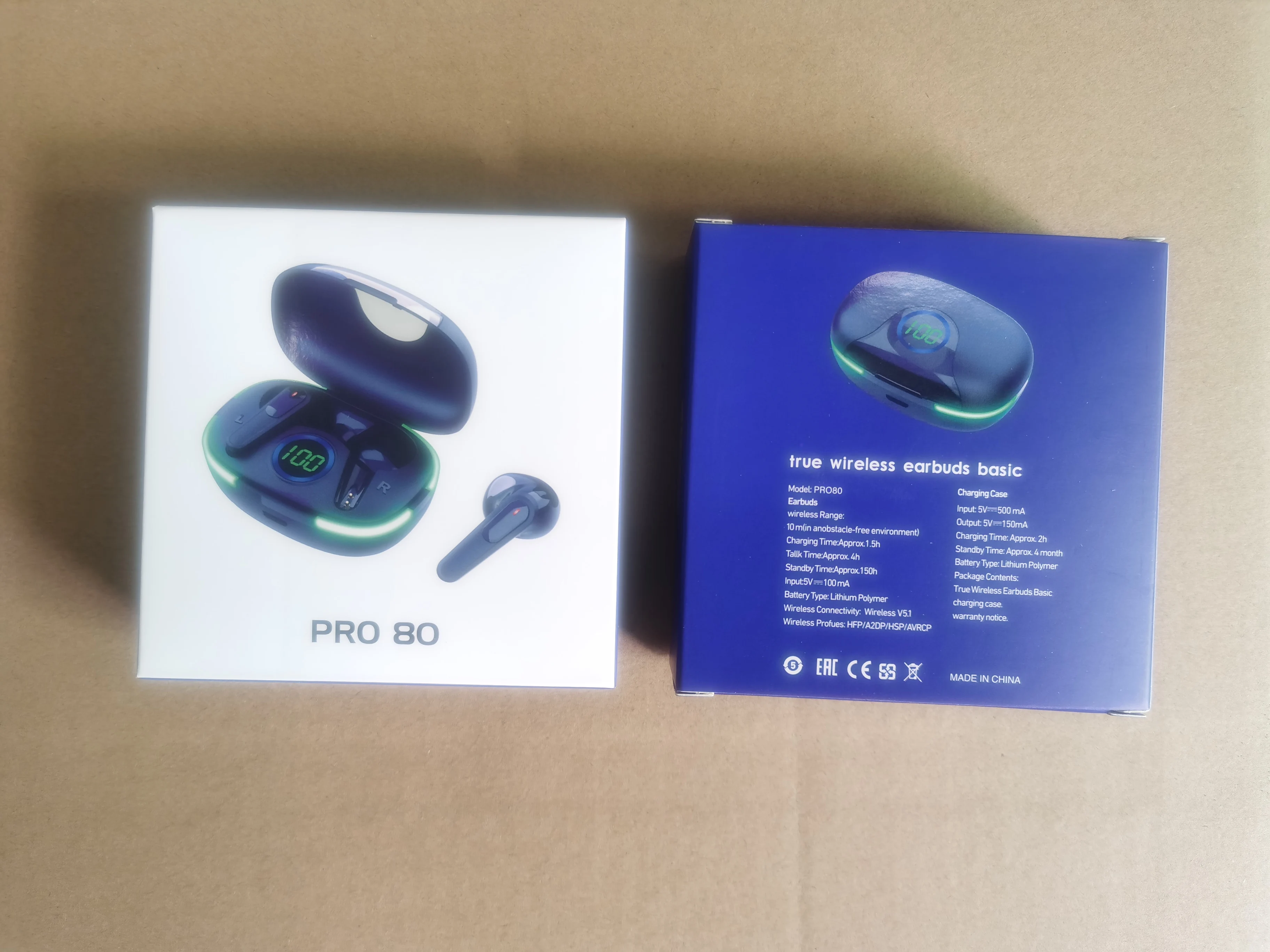 New Tws Wireless Audifonos Auriculares Pro80 Tws Handsfree Gaming Led ...